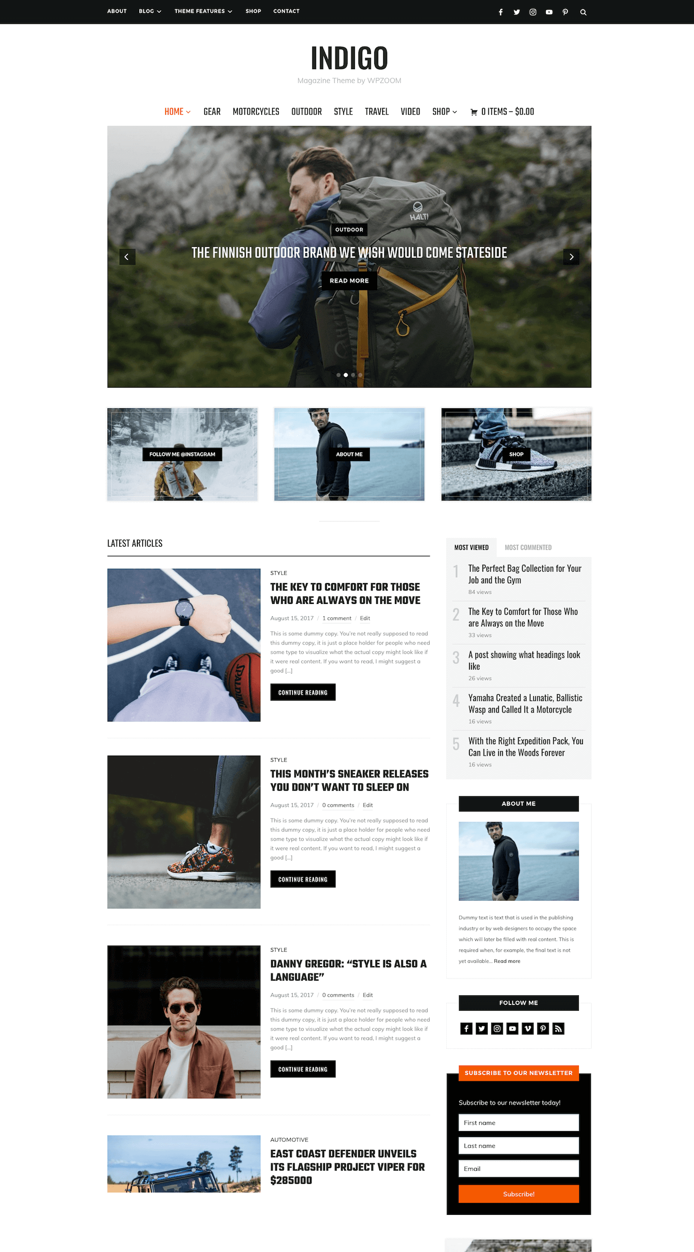 Indigo - Blog & Magazine WordPress Theme - WPZOOM