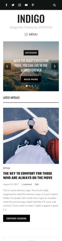 Indigo - Blog & Magazine WordPress Theme - WPZOOM