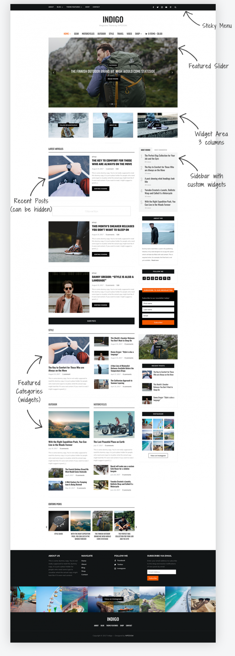 Indigo - Blog & Magazine WordPress Theme - WPZOOM