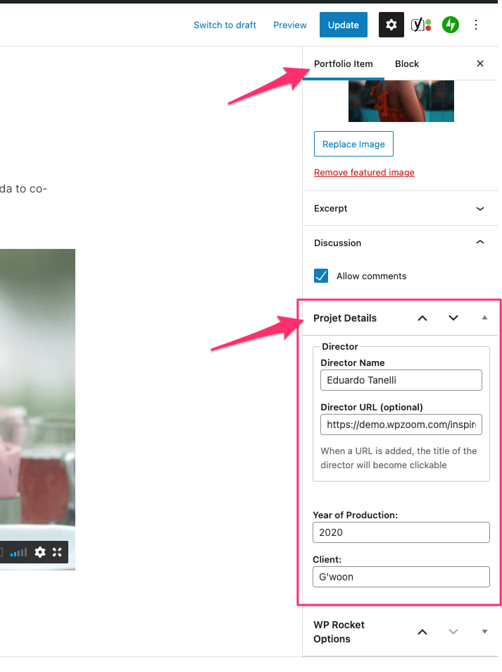 Inspiro PRO - Portfolio Posts - Documentation - WPZOOM