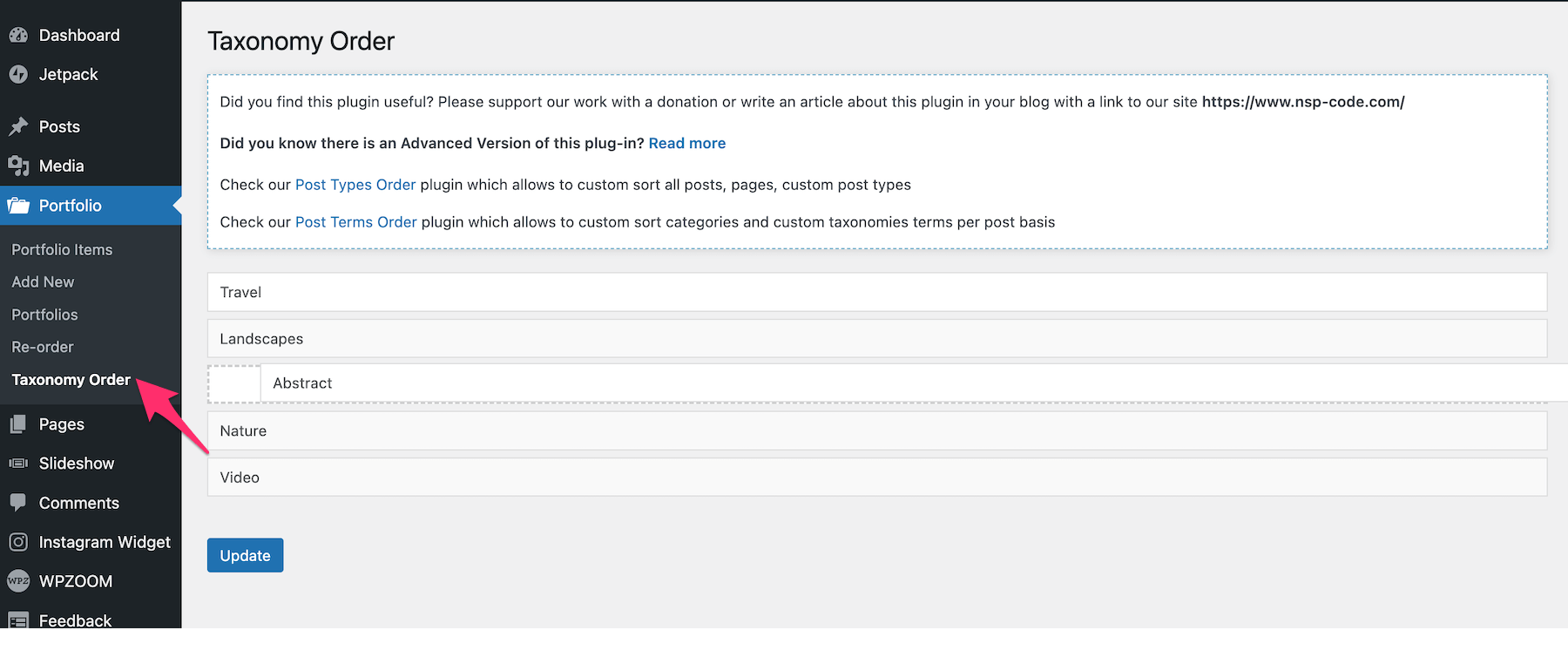 How to Change the Order of Portfolio Posts - WPZOOM