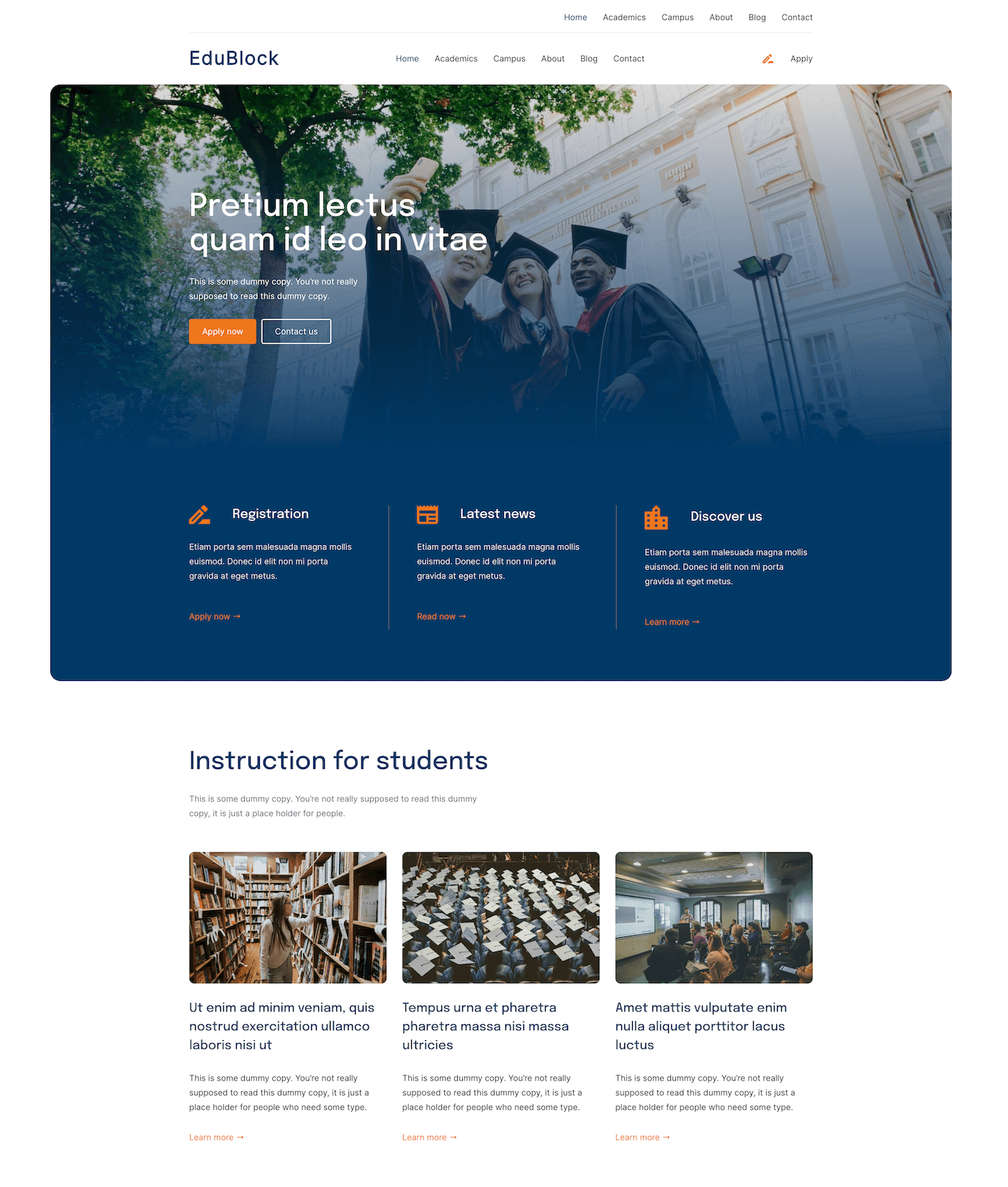 EduBlock - FREE Education WordPress Theme - WPZOOM